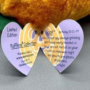 SWIBCO | Toys | Vintage Puffkins Jack Pumpkin Plush Limited Edition ...